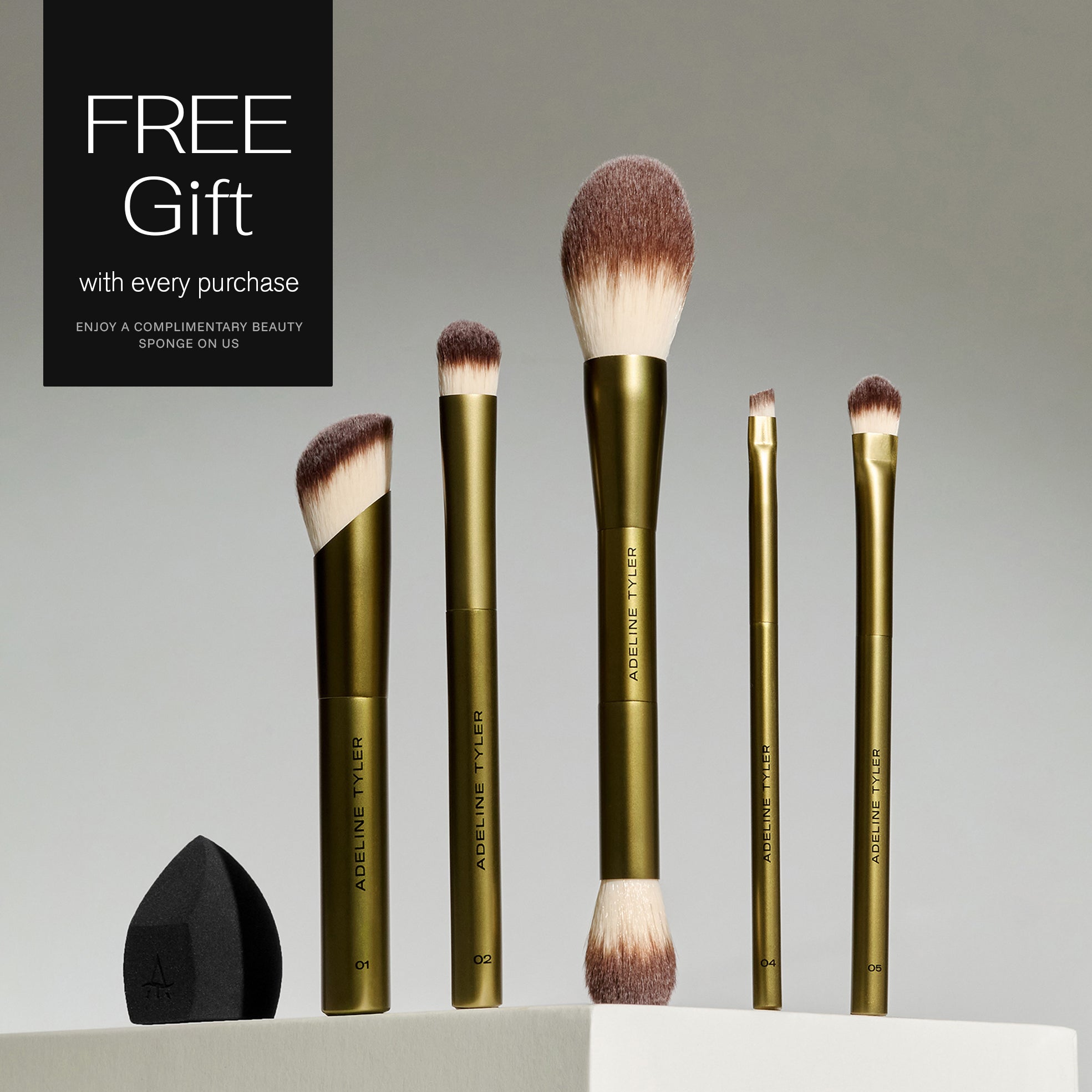 The Minimalist 5-Piece Makeup Brush Set | Cruelty-free | Adeline Tyler